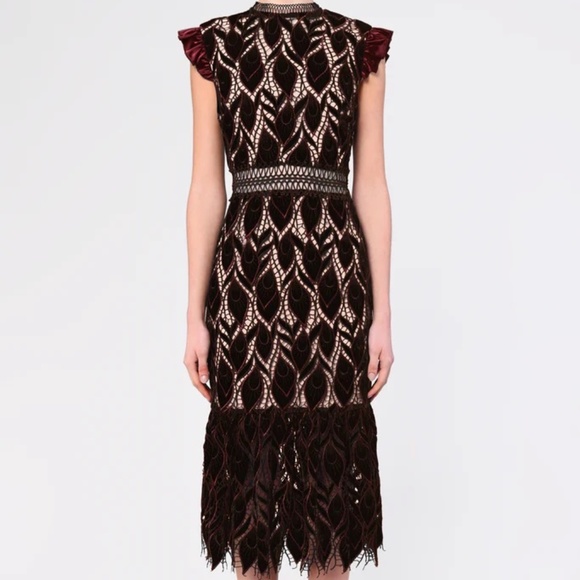 True Decadence | Dresses | True Decadence Black Burgundy Cut Work ...